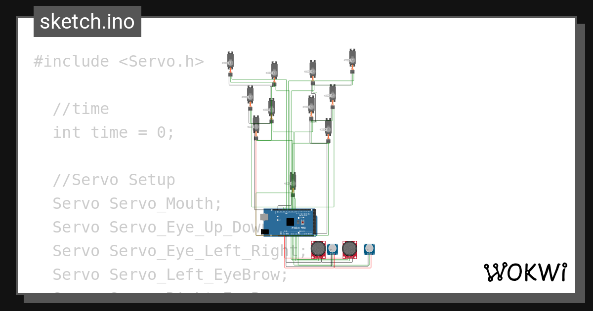 Animatronic Wokwi Esp32 Stm32 Arduino Simulator 7245