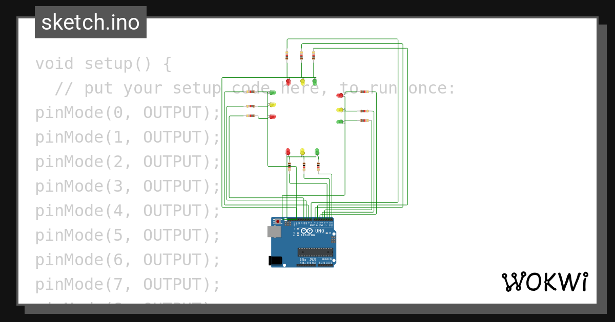 4แยกไฟจราจร Copy 2 Wokwi Esp32 Stm32 Arduino Simulator
