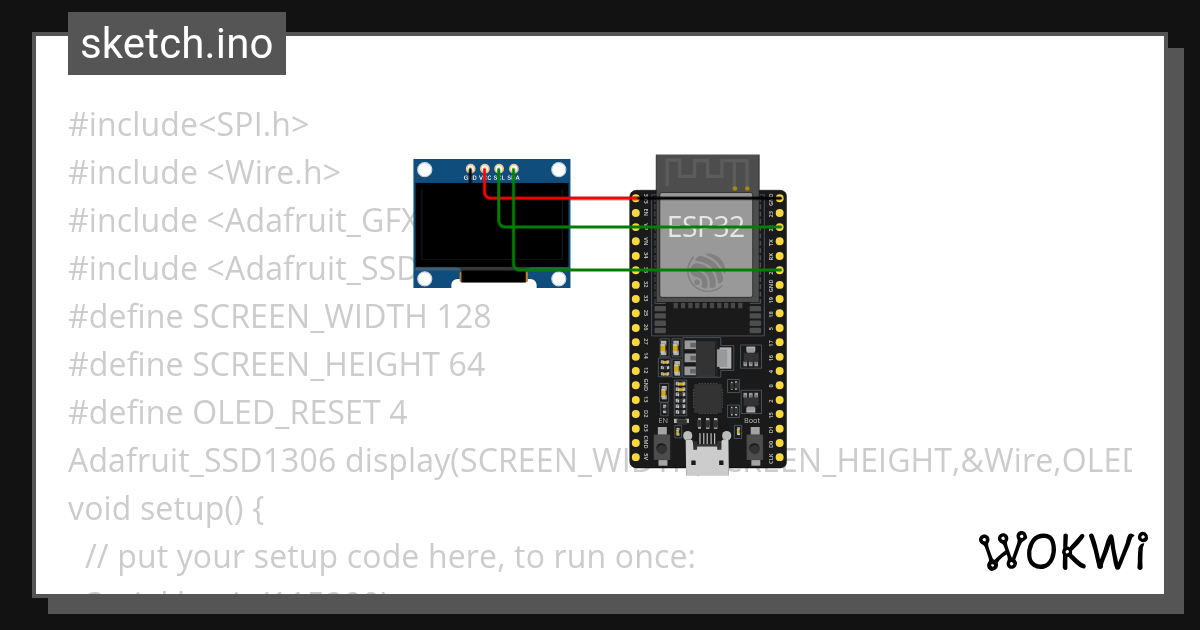 Oled Shapes Wokwi Esp32 Stm32 Arduino Simulator 9602