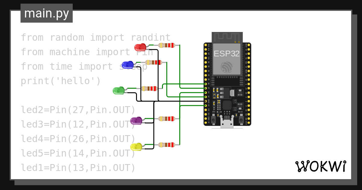 Jeu De Lumieres Copy1 Copy2 Wokwi Esp32 Stm32 Arduino Simulator