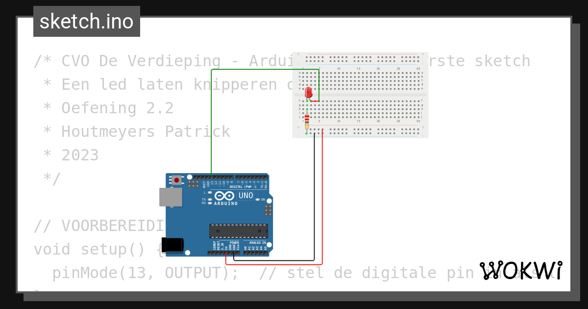 Oef 22 Knipper Led 1 Hz Wokwi Esp32 Stm32 Arduino Simulator