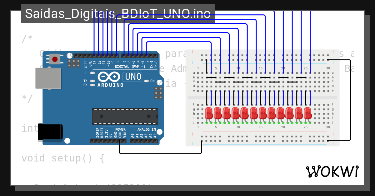 Saidas Digitais Bdiot Uno Wokwi Esp32 Stm32 Arduino Simulator