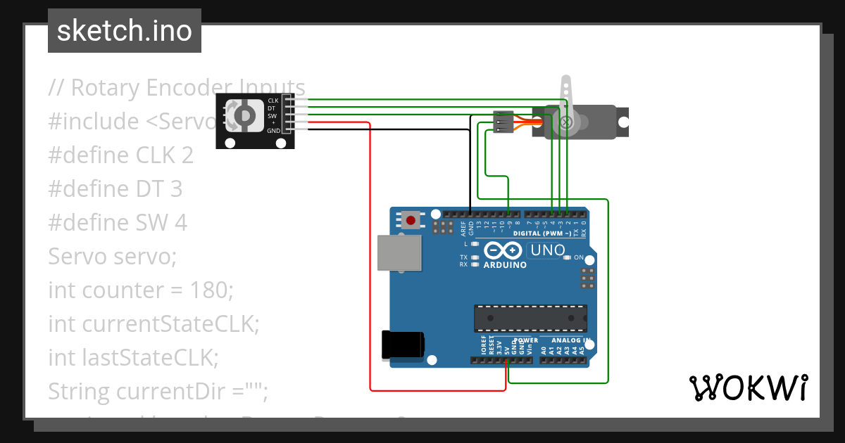Encoder Servo Wokwi Esp32 Stm32 Arduino Simulator