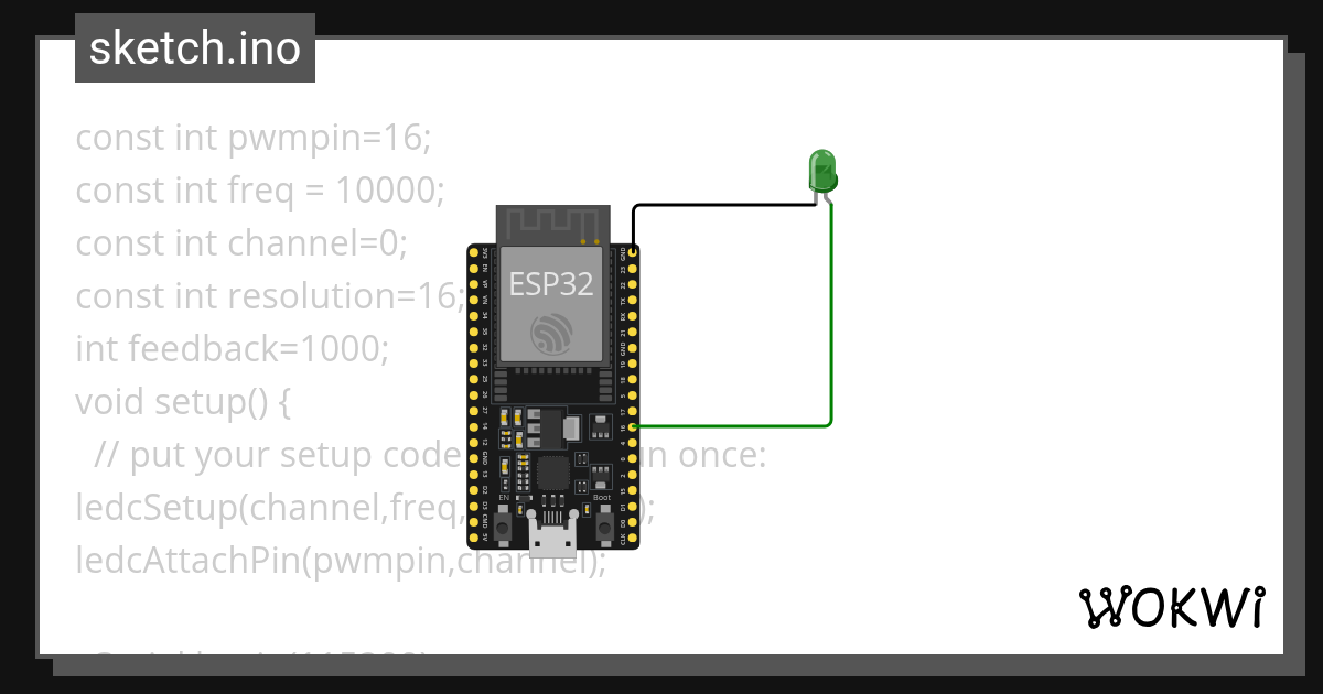 Pwm Example Wokwi Esp32 Stm32 Arduino Simulator 