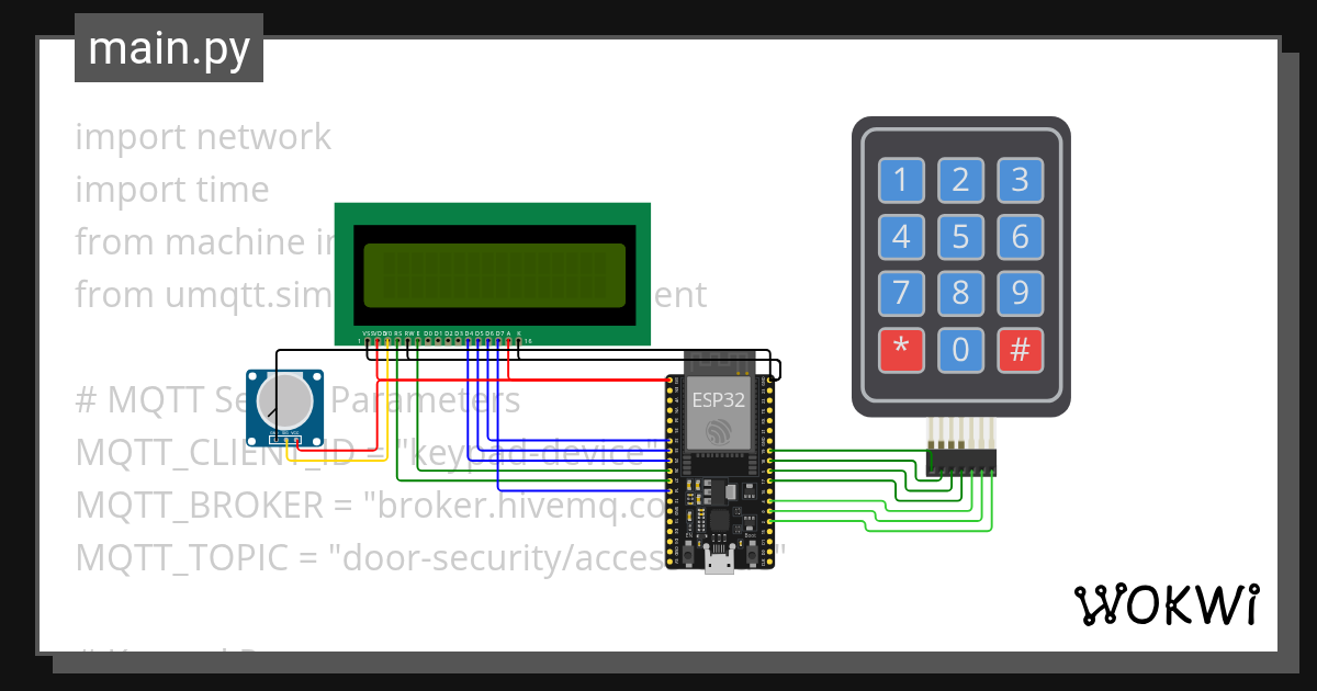 Keypad - Wokwi ESP32, STM32, Arduino Simulator