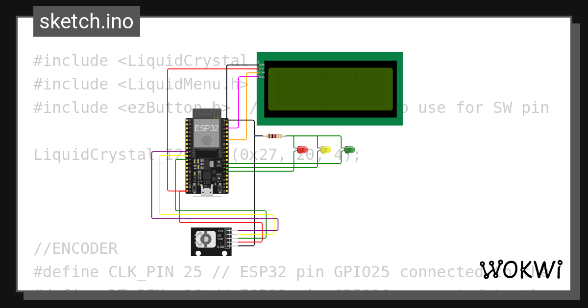 Esp32 Encoder Rotativo Boton Wokwi Esp32 Stm32 Arduino Simulator
