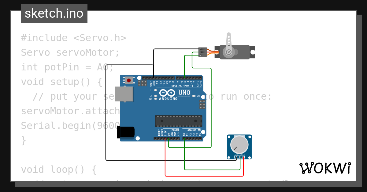 servo-pot - Wokwi ESP32, STM32, Arduino Simulator servo-pot - Wokwi ESP32, STM32, Arduino Simulator