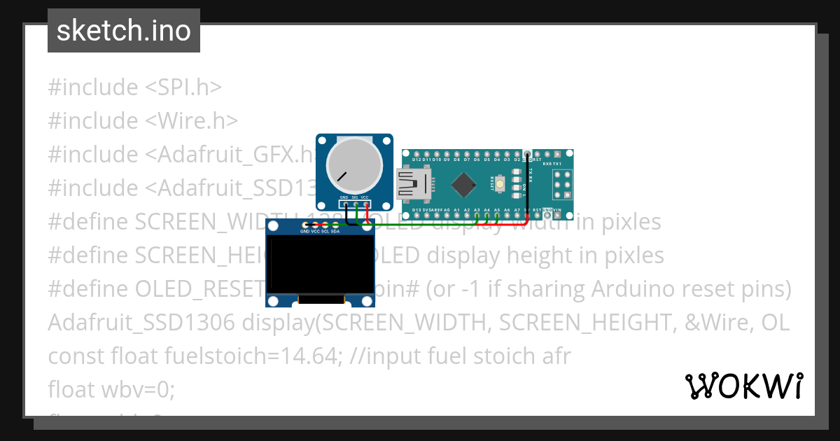 Spartan3 Wideband OLED Display - Wokwi ESP32, STM32, Arduino Simulator