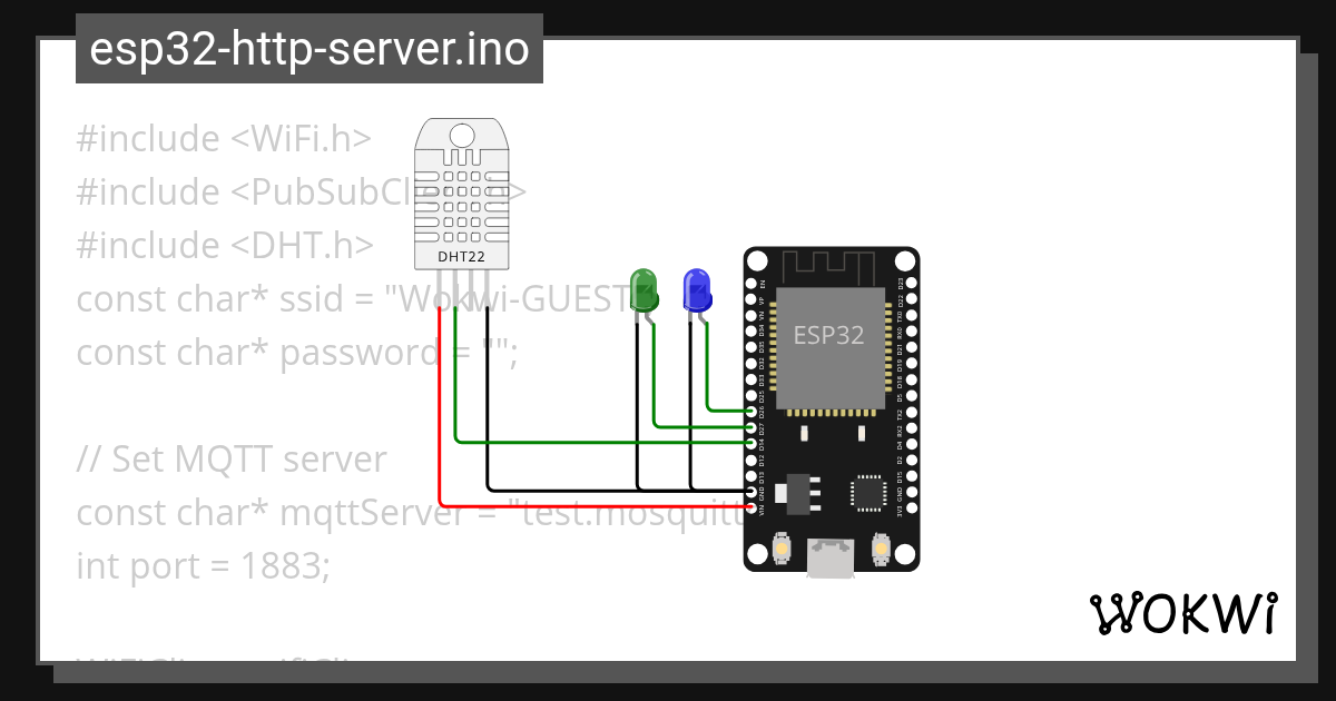 ESP32 HTTP Server - Wokwi ESP32, STM32, Arduino Simulator