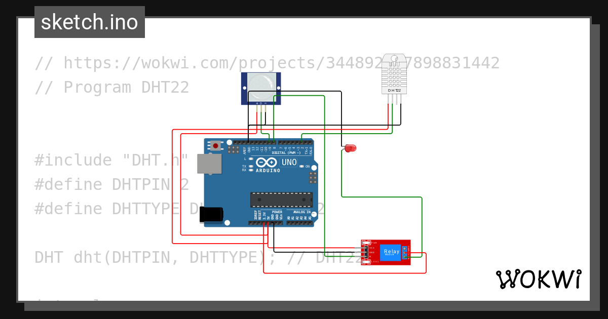 20240115 Prj 31 Temperature Pir Relay Wokwi Esp32 Stm32 Arduino Simulator