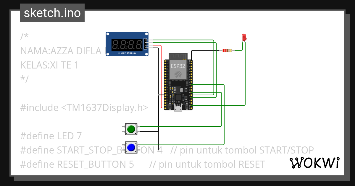 AZZA DIFLA IKHLILA - Wokwi ESP32, STM32, Arduino Simulator