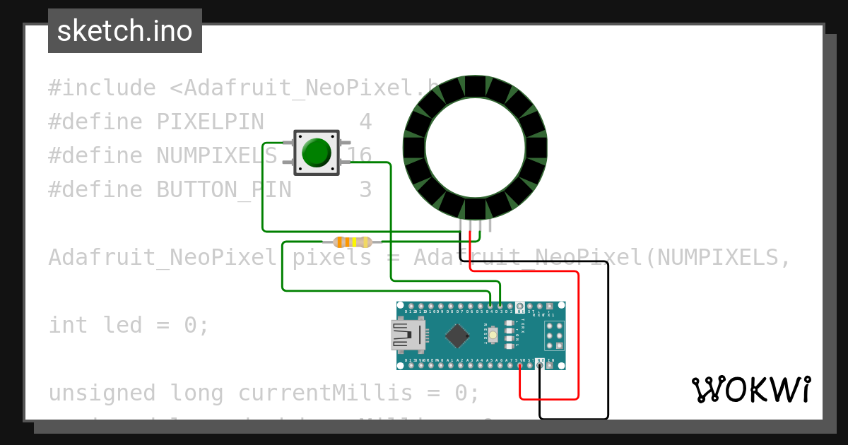 Glücksrad Mit Neopixel Wokwi Esp32 Stm32 Arduino Simulator 4704