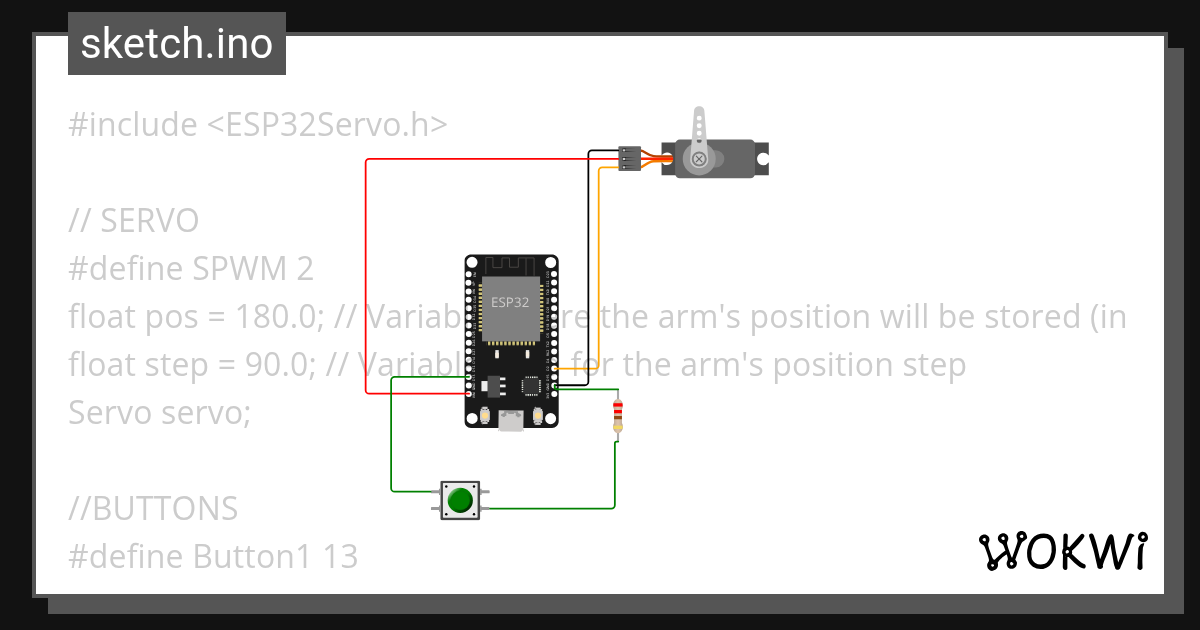 ESP32 Button Servo Copy - Wokwi ESP32, STM32, Arduino Simulator