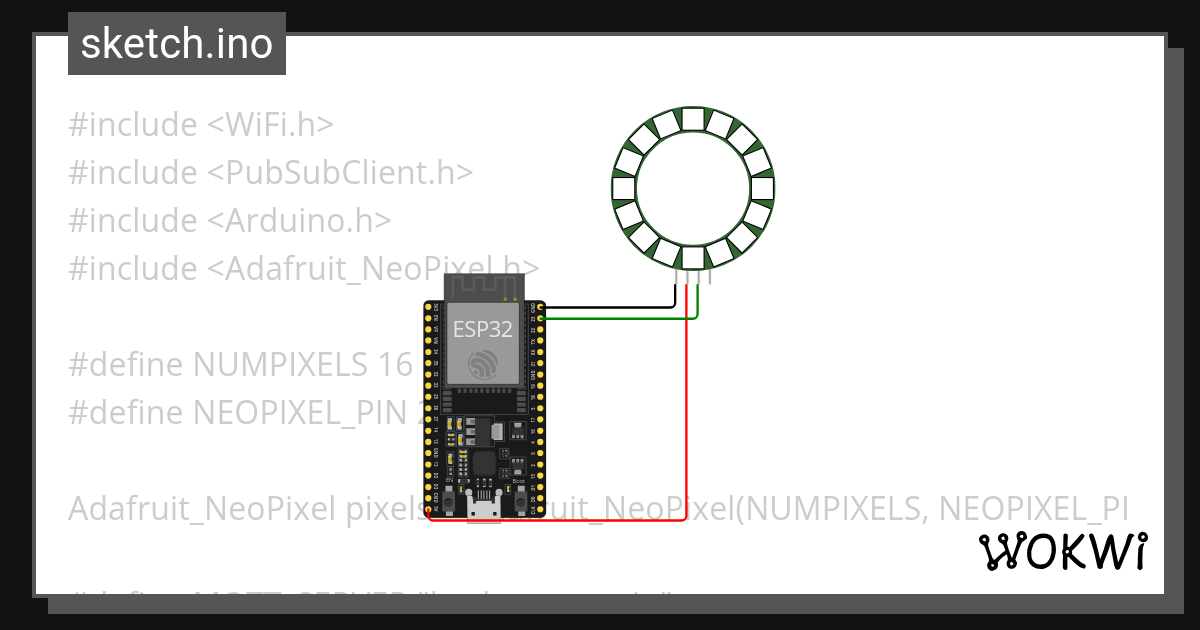 C141 SA3: Neo Pixel Control- Solution - Wokwi ESP32, STM32, Arduino Simulator