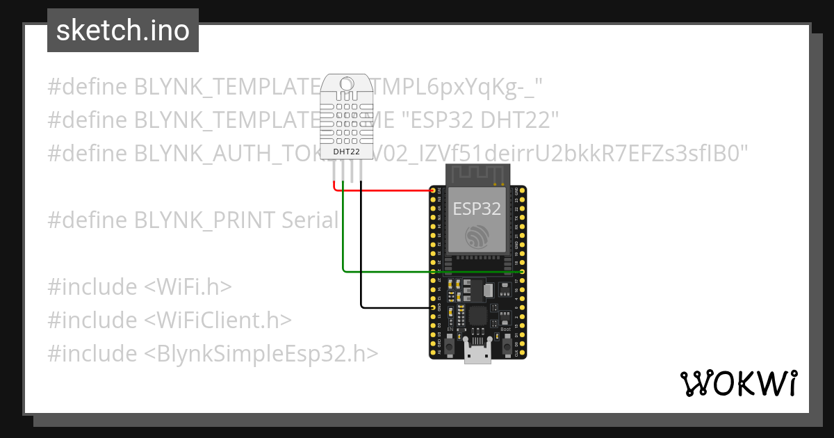 SISTEM MONITORING SUHU & KELEMBAPAN - Wokwi ESP32, STM32, Arduino Simulator
