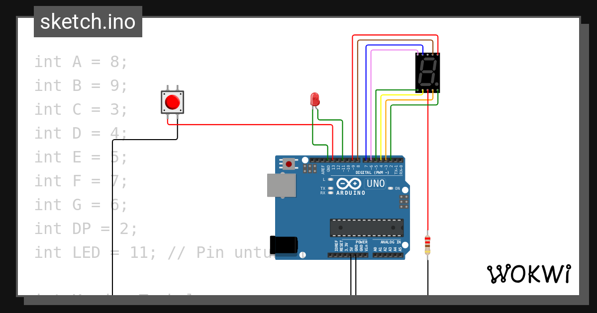 Seven Segment Wokwi Esp32 Stm32 Arduino Simulator 5389
