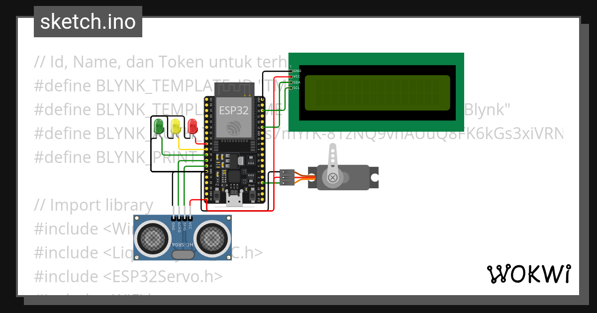 Sensor Banjir Connect Blynk Wokwi Esp32 Stm32 Arduino Simulator 3942