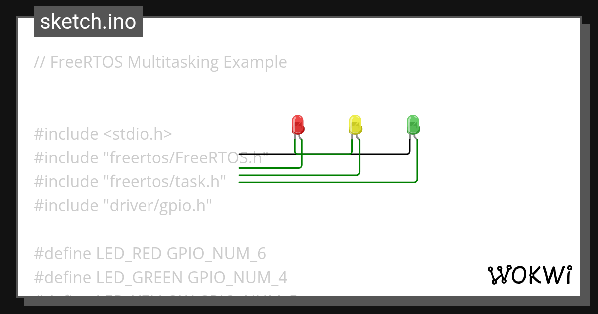 Freertos Multitasking Example1 Wokwi Esp32 Stm32 Arduino Simulator