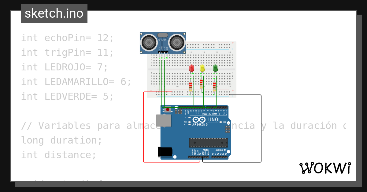 Practica 5c Sensor De Coches Wokwi Esp32 Stm32 Arduino Simulator