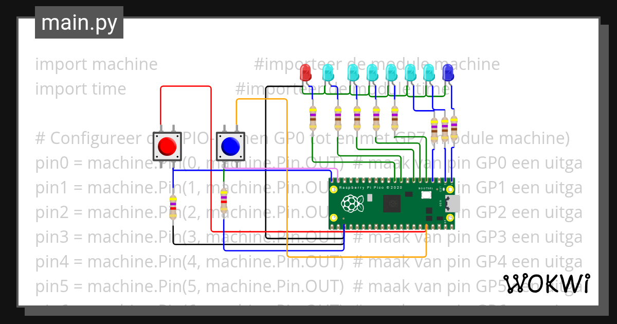 Looplicht_slice Copy (2) - Wokwi ESP32, STM32, Arduino Simulator
