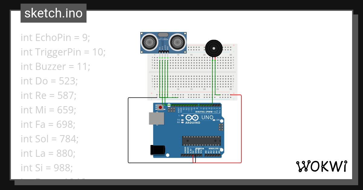 practica 5d ultrasonido - Wokwi ESP32, STM32, Arduino Simulator