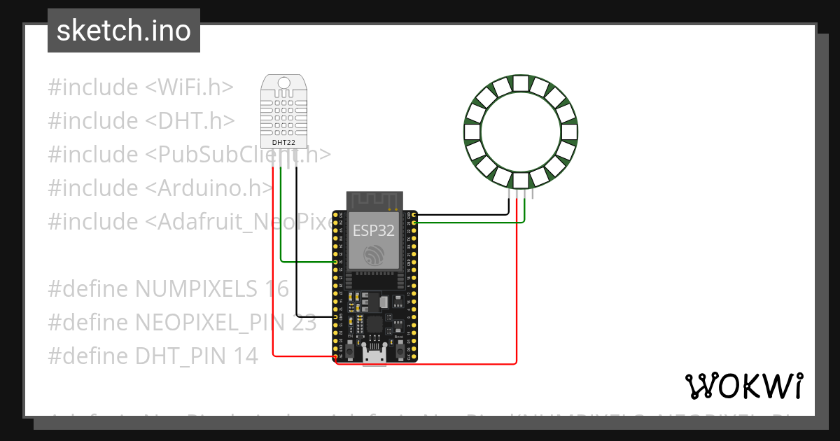 C142 SA1: Display Humidity and Temp Data - Solution - Wokwi ESP32, STM32, Arduino Simulator