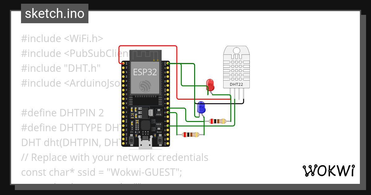 ESP32-MQTT - Wokwi ESP32, STM32, Arduino Simulator