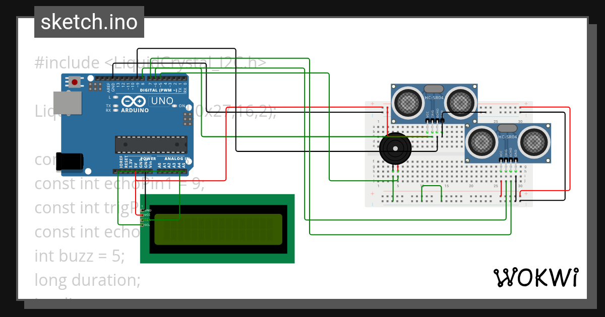 ultrasonic_buzzer_2 - Wokwi ESP32, STM32, Arduino Simulator