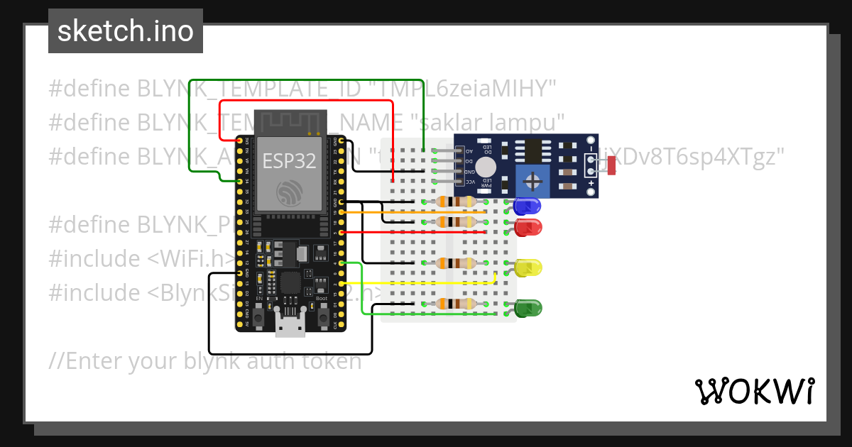 bylnk and LED ctrl - Wokwi ESP32, STM32, Arduino Simulator