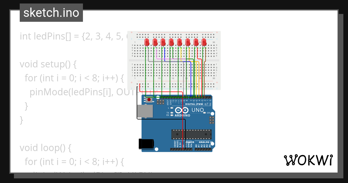 LED 8 - Wokwi ESP32, STM32, Arduino Simulator LED 8 - Wokwi ESP32, STM32, Arduino Simulator