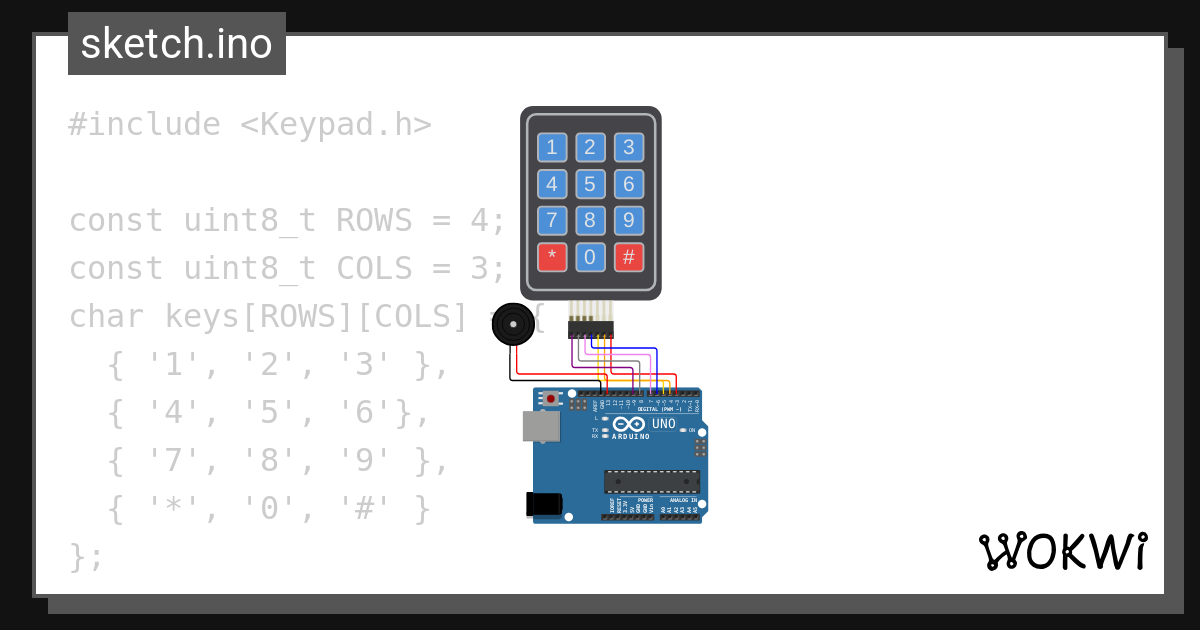 Keypad Wokwi Esp32 Stm32 Arduino Simulator 0298