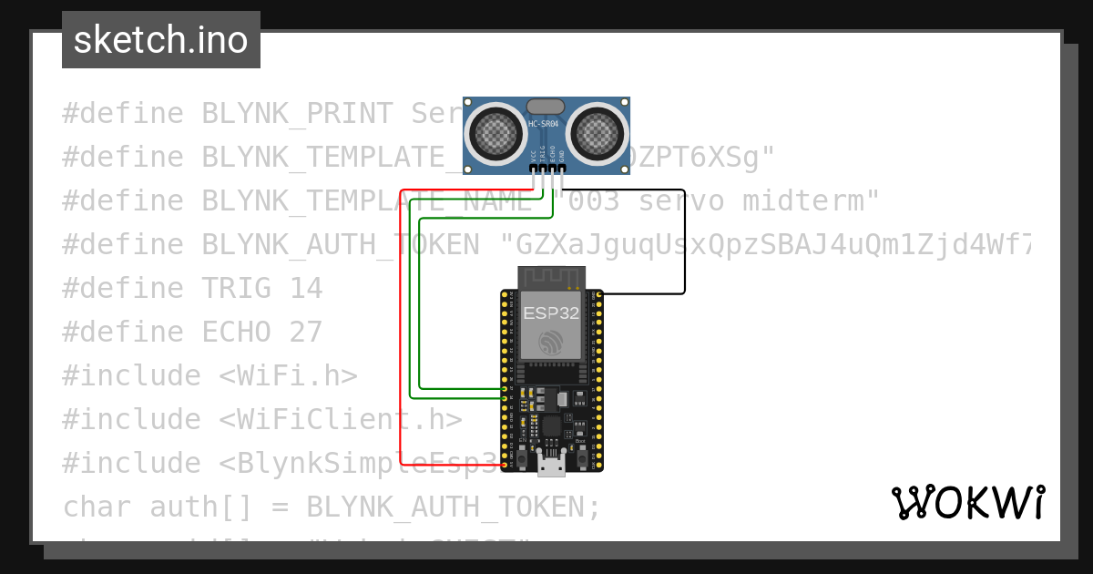 Ultrasonic Censor Wokwi Esp32 Stm32 Arduino Simulator