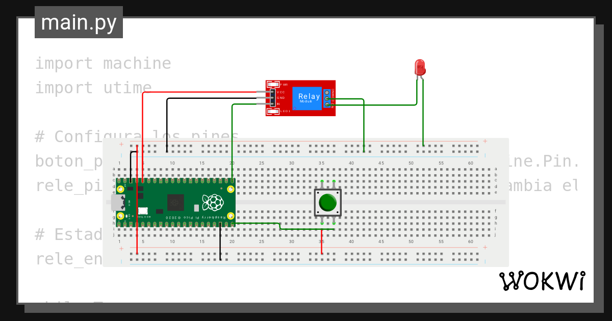 Relevador Wokwi Esp32 Stm32 Arduino Simulator 0404