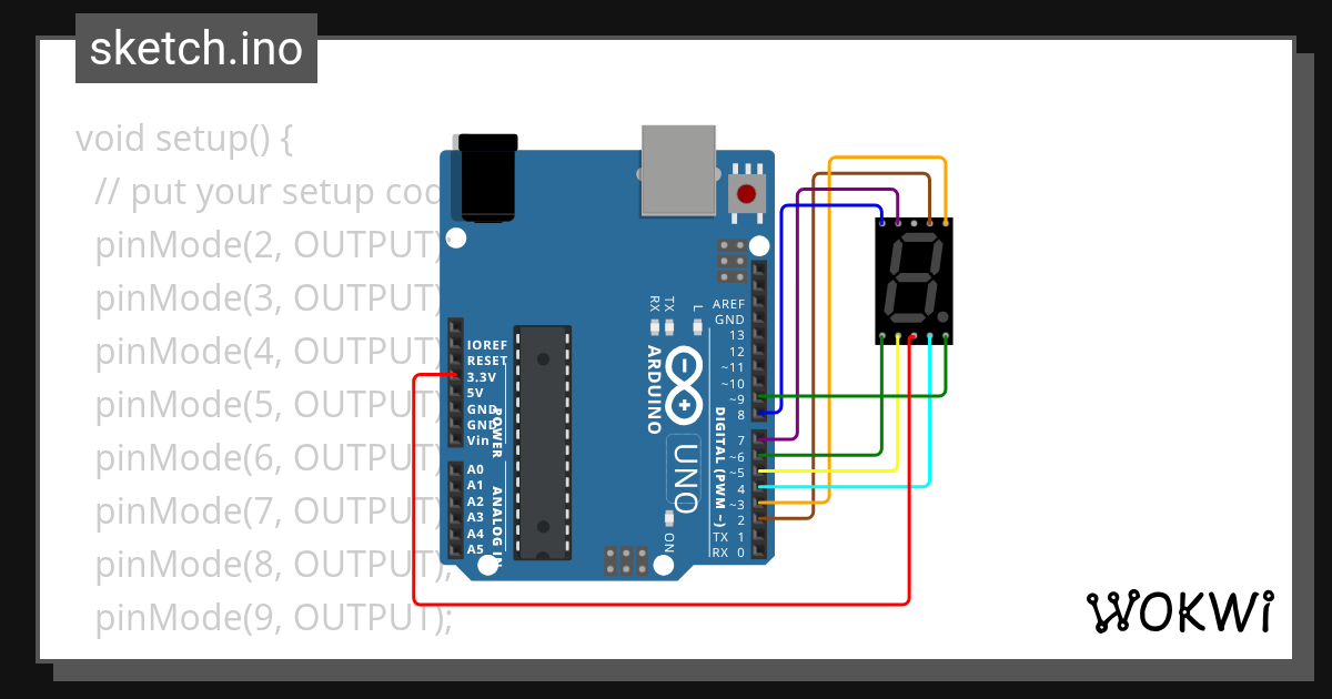 seven segment Copy - Wokwi ESP32, STM32, Arduino Simulator