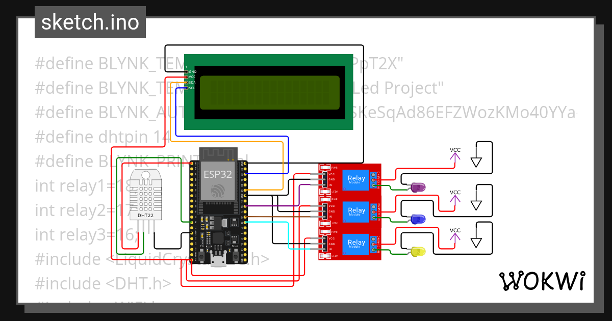 Home LED Project - Wokwi ESP32, STM32, Arduino Simulator