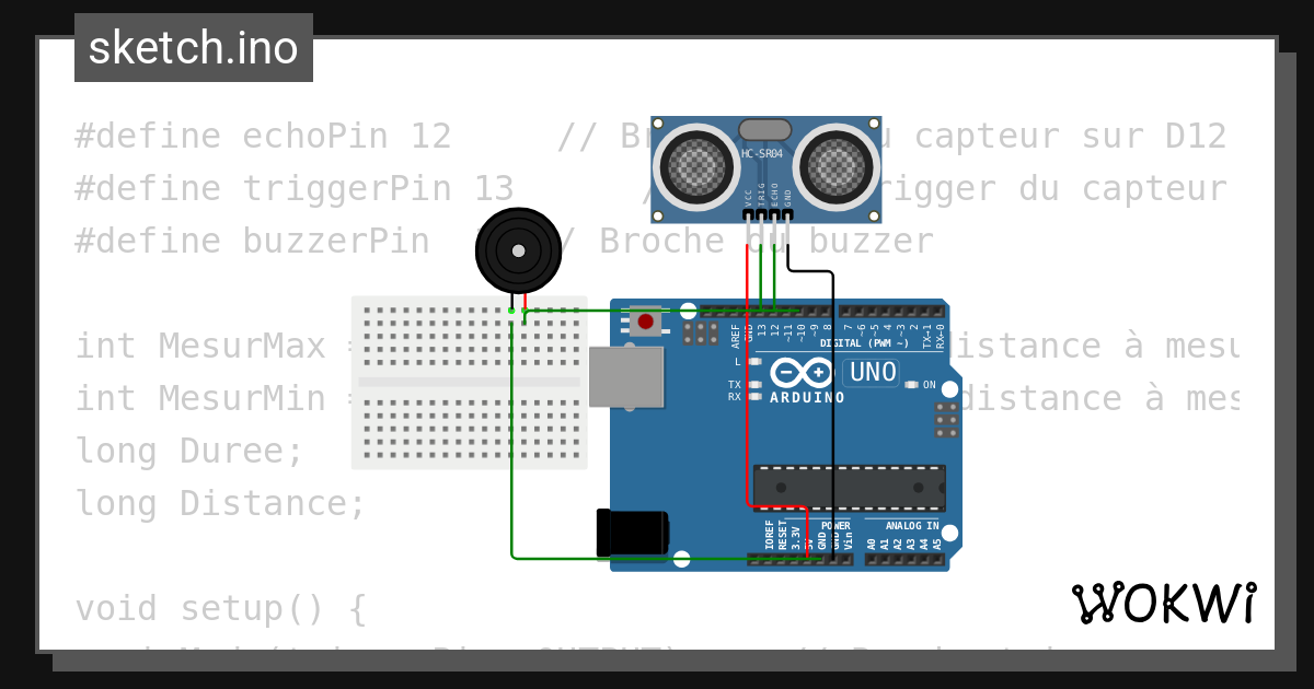 Code Buzzer Capteur Wokwi Esp32 Stm32 Arduino Simulator
