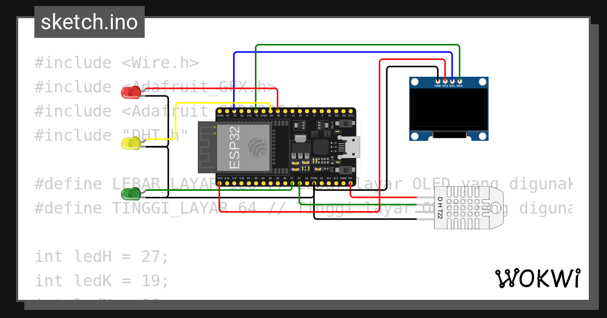 Esp32 Dht22 Oled Rafi Wokwi Esp32 Stm32 Arduino Simulator