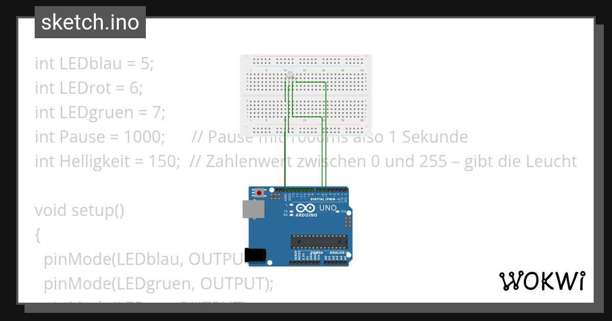 05 RGB LED - Wokwi ESP32, STM32, Arduino Simulator