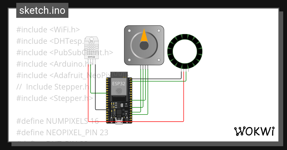 C143 SA1 - Stepper Fan-Solution - Wokwi ESP32, STM32, Arduino Simulator