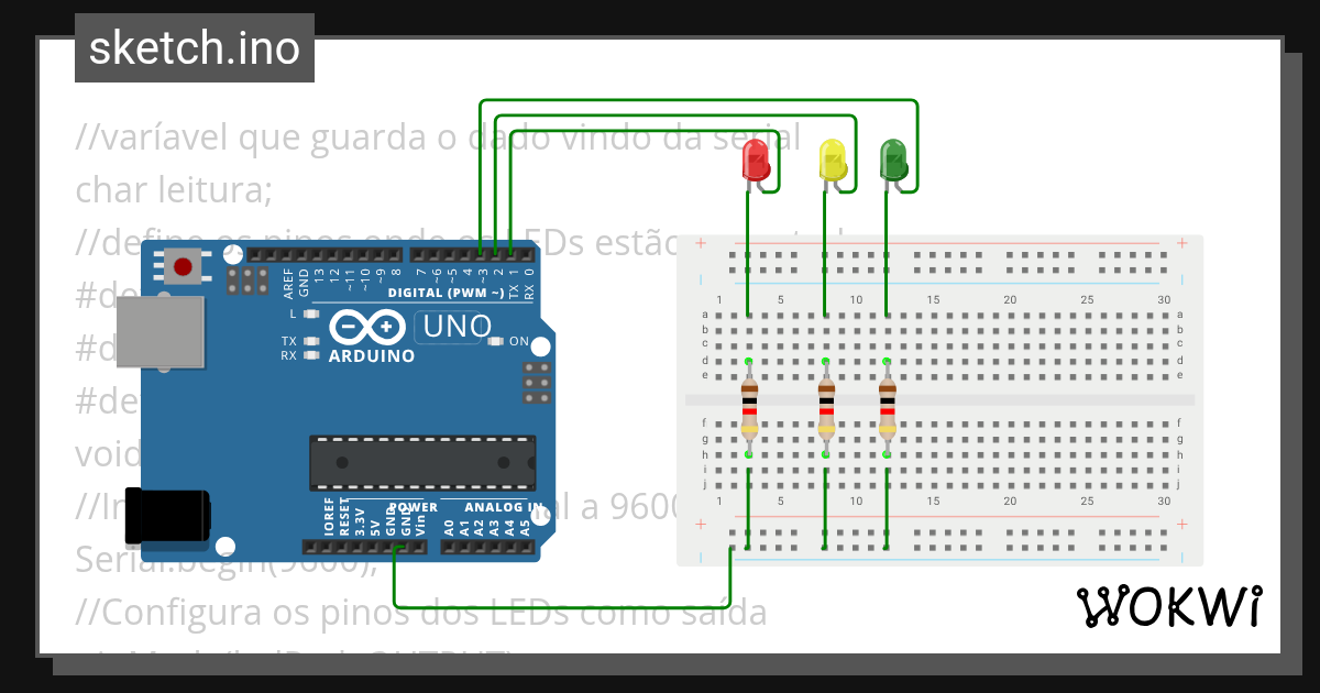 letras - Wokwi ESP32, STM32, Arduino Simulator