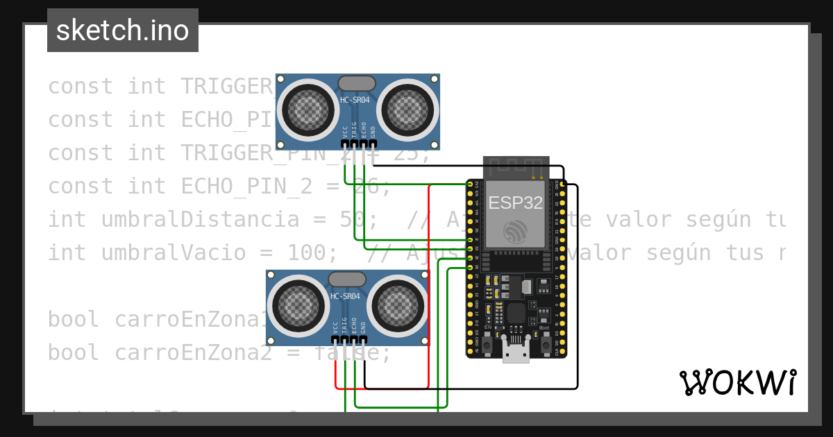 Lectura 2 Sensores Ultrasonicos Esp32 Wokwi Esp32 Stm32 Arduino 7617