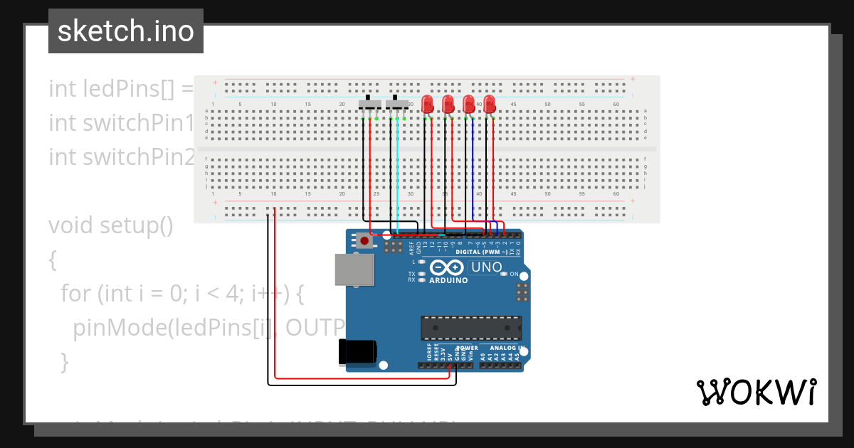 Kondisi Led Dari Kanan Ke Kiri Wokwi Esp32 Stm32 Arduino Simulator 2915