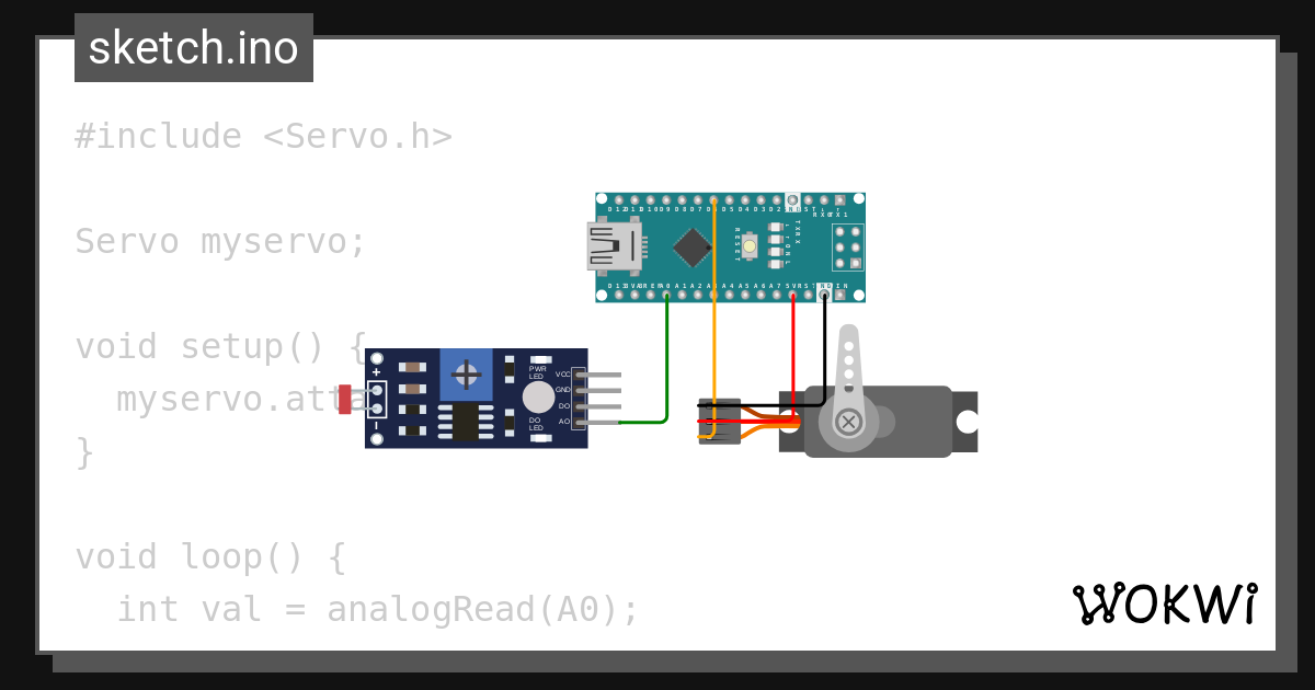 Project Mengontrol Servo Dengan Sensor Ldr Wokwi Esp32 Stm32 Arduino Simulator