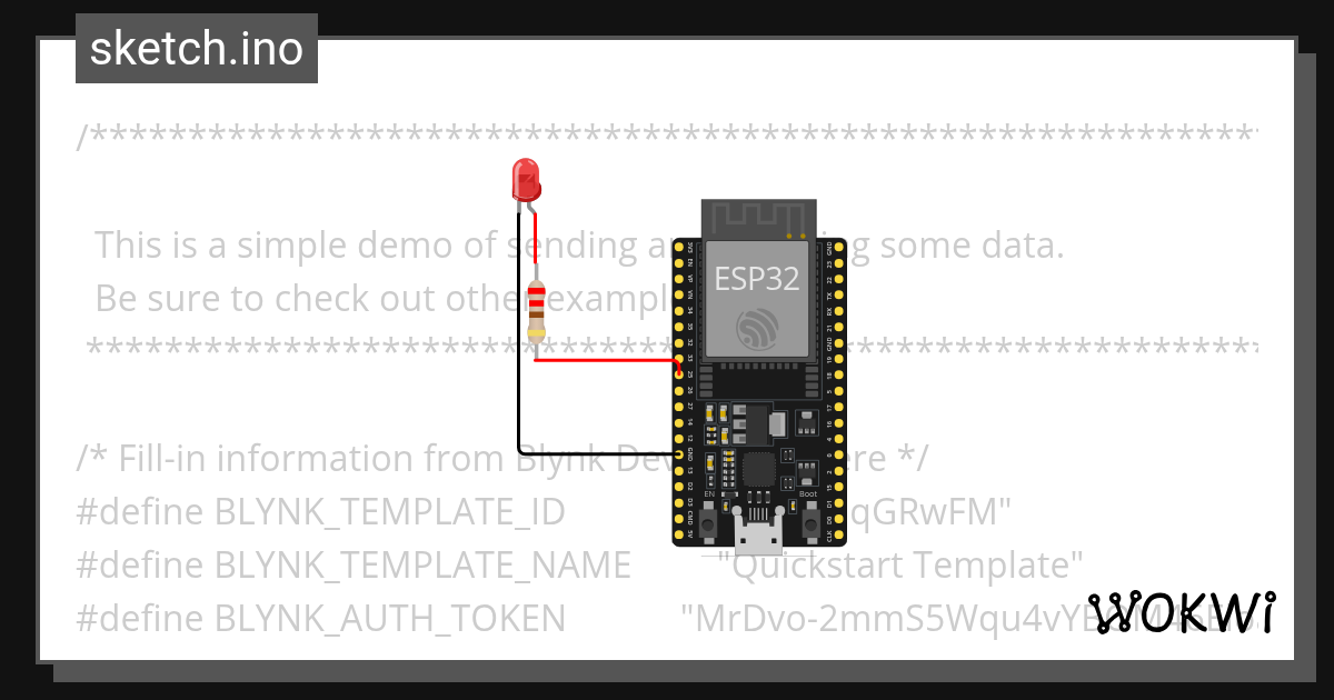 Blynk_LED - Wokwi ESP32, STM32, Arduino Simulator