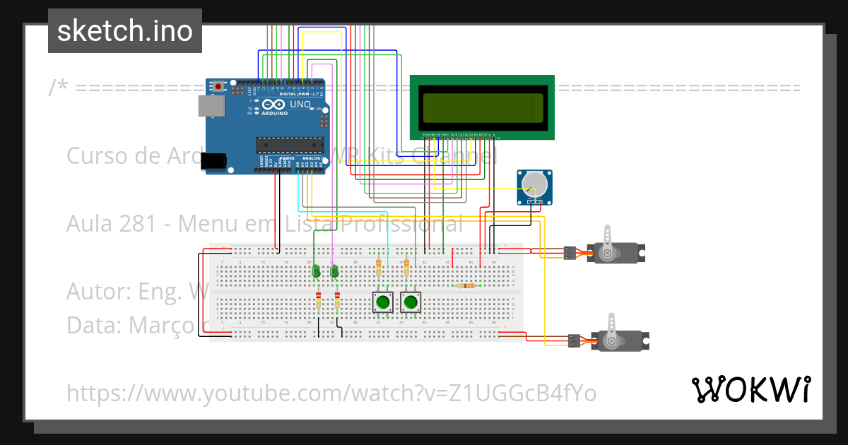 Control_Servos_Menu_LCD - Wokwi ESP32, STM32, Arduino Simulator