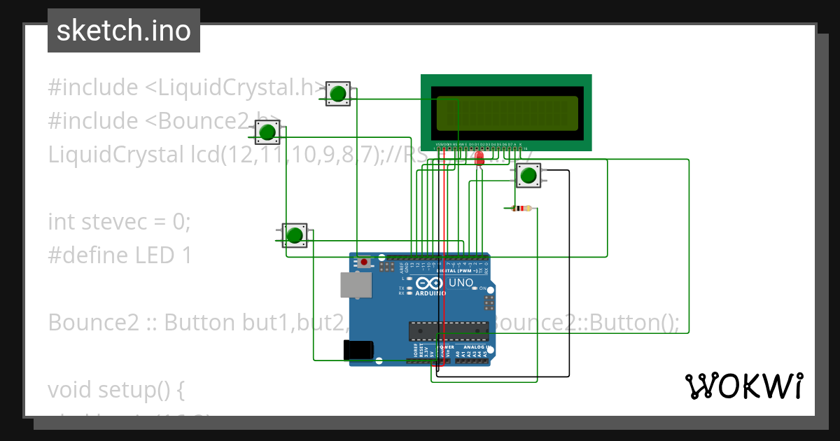lcd zaslon - Wokwi ESP32, STM32, Arduino Simulator
