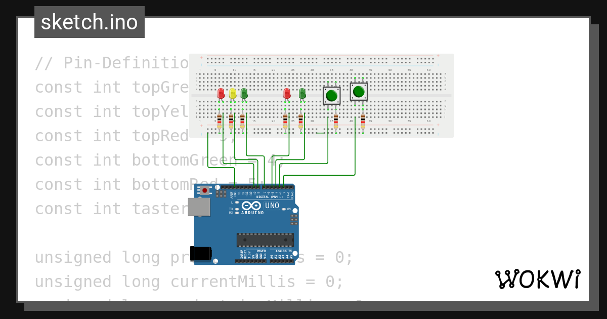 Ampelanlage Wokwi Esp32 Stm32 Arduino Simulator