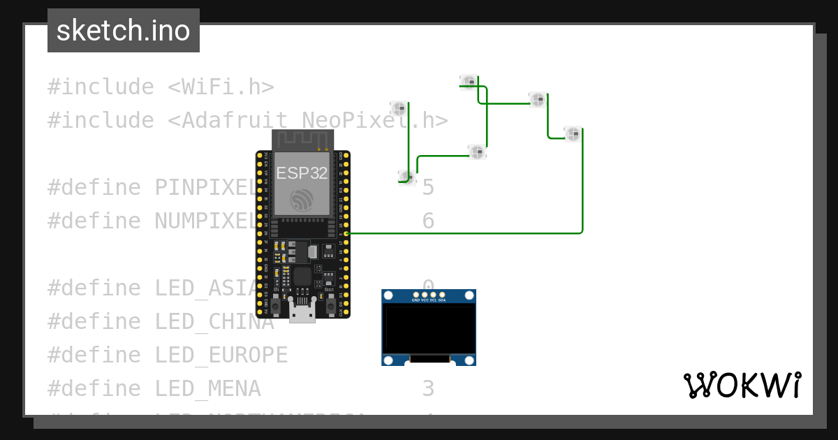 Pixel Status Wokwi Esp32 Stm32 Arduino Simulator