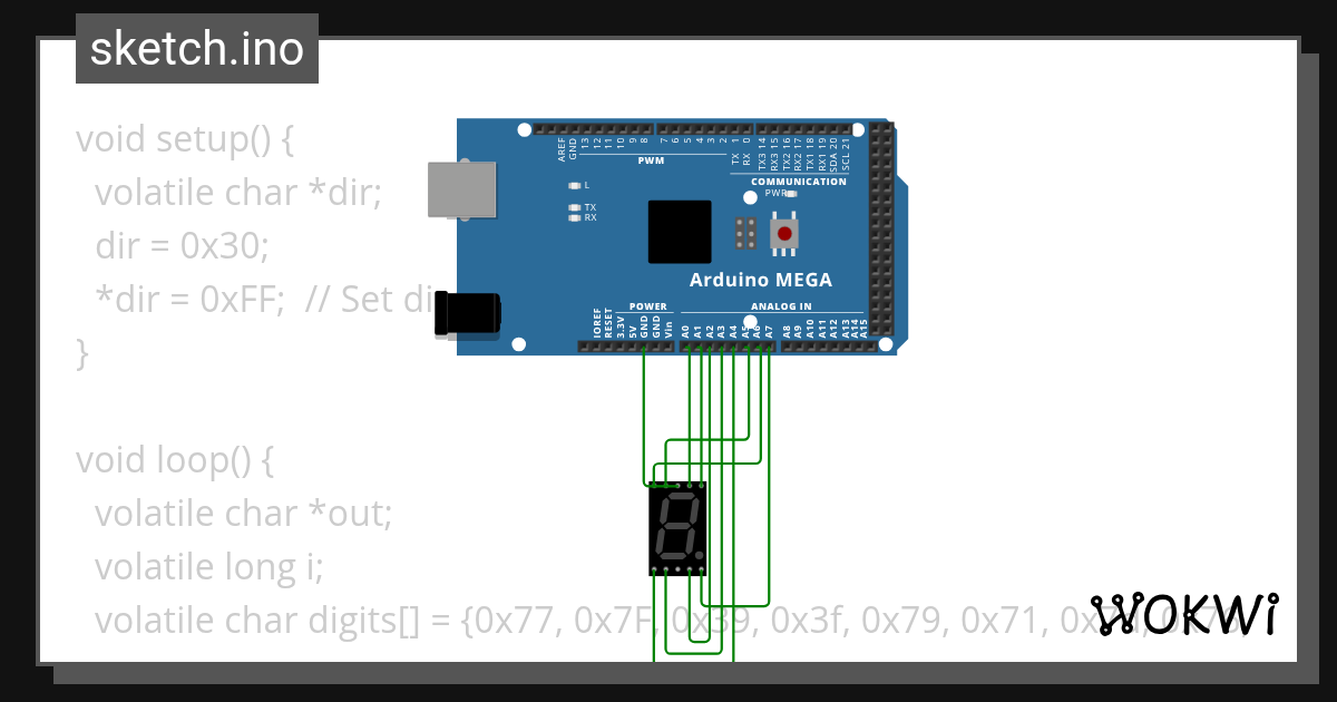 7segment2 - Wokwi ESP32, STM32, Arduino Simulator