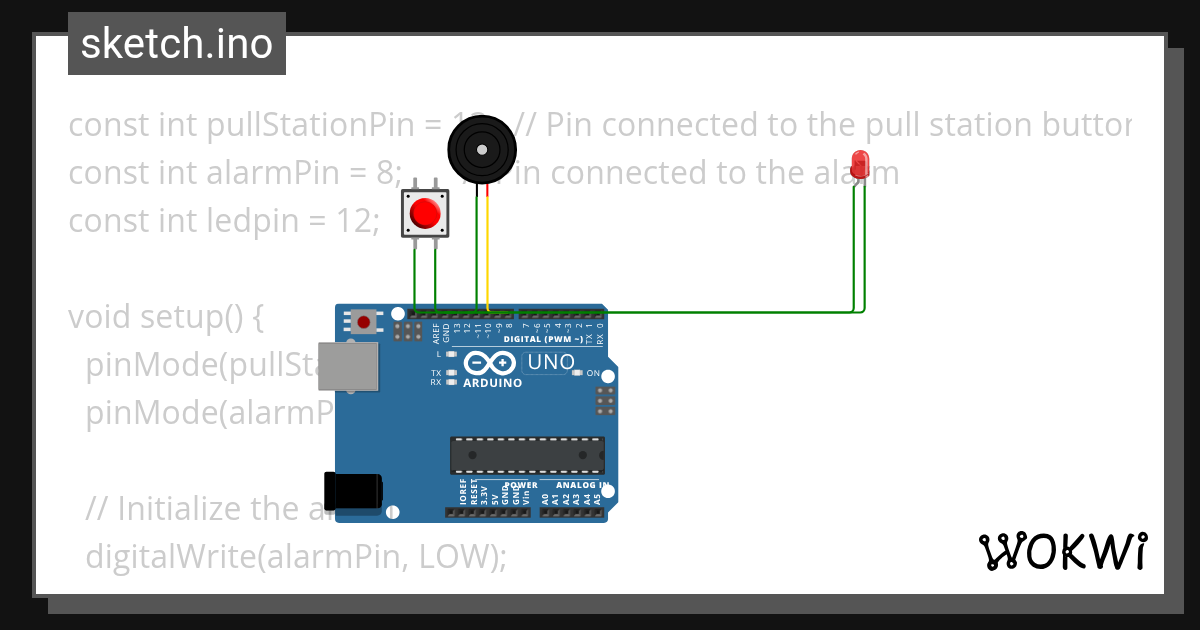 Fire Alarm Wokwi Esp32 Stm32 Arduino Simulator 1925